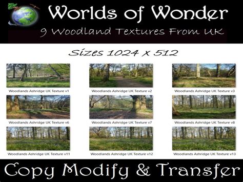 Second Life Marketplace Wow 9 Woodland Textures