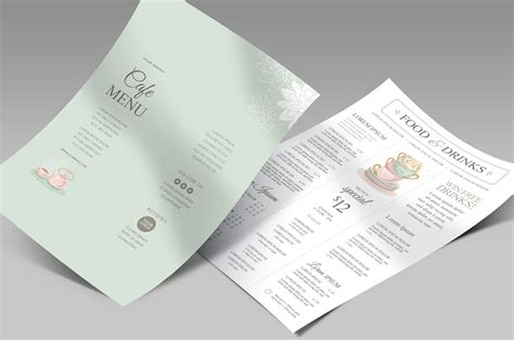Blank Afternoon Tea Menu Template