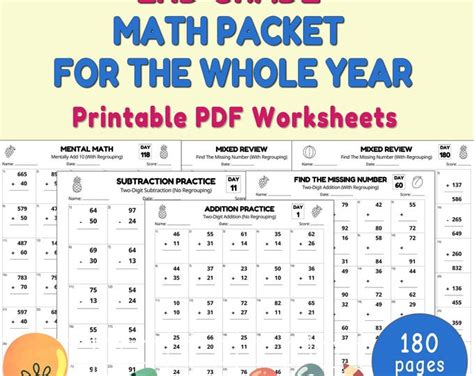 2nd Grade Math Worksheets Addition And Subtraction Worksheet