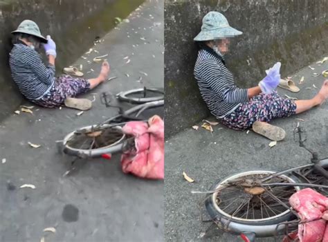 台南單車阿嬤自摔 好心男遭譙靠X拿錢來秒傻眼 當地人曝真相 社會 中時新聞網