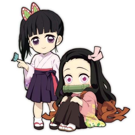 Kanao And Nezuko Icon Anime Butterfly Slayer Anime Chibi