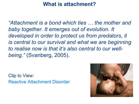 Session Two Presentation: Attachment Theory | PPT