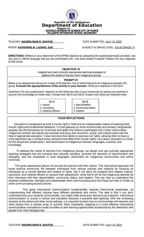 Trf Objective Designed Adapted And Implemented Teaching