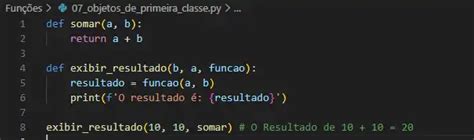 Entendendo melhor o contexto de Objetos de primeira classe funções em