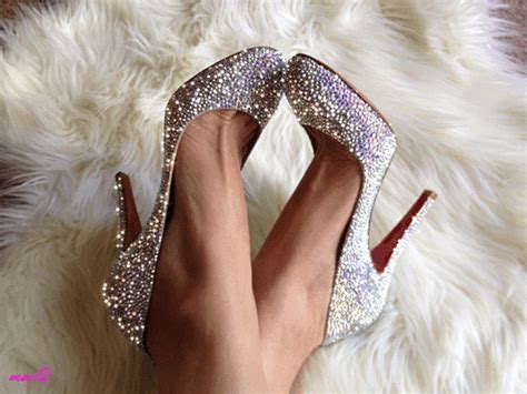 Sparkle Heels Glitter Shoes Silver Glitter Trendy High Heels Hot