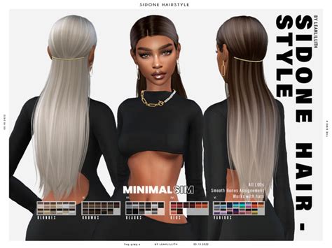 The Sims Resource Minimalsim Sidone Hairstyle
