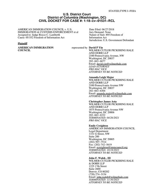 Dc 12018cv01531 Docket Documentcloud