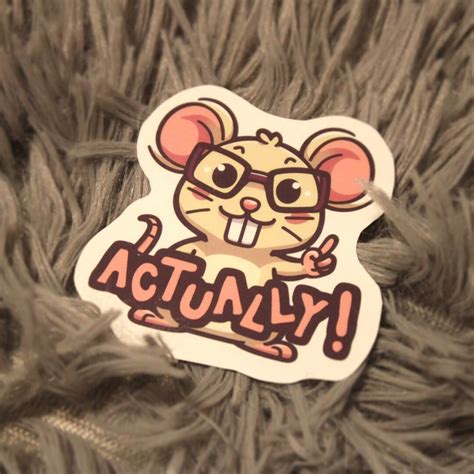 Nerd Rat Sticker Sticker For Nerds T For Know It All Etsy