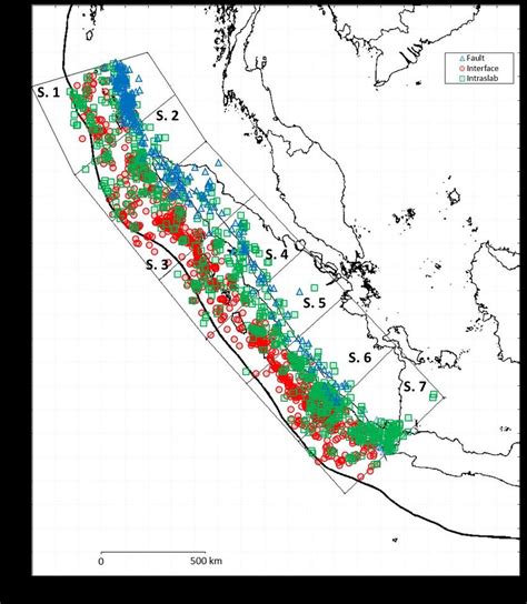 4 classified sumatran earthquakes into the sumatran fault blue