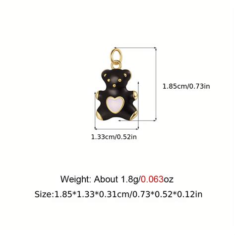 Cartoon Dripping Oil Bear Pendant 10 Colors Pot Belly Bear Temu