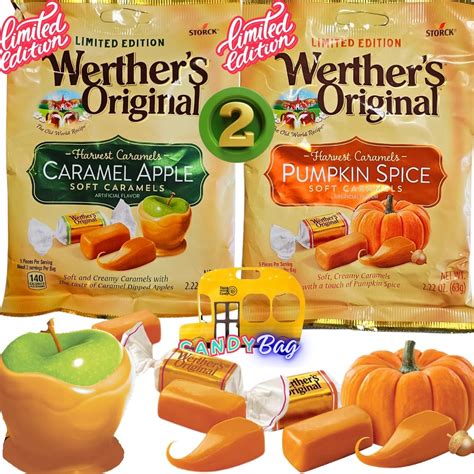 Amazon PACK OF 2 Werther Original Caramel Apple And Pumpkin
