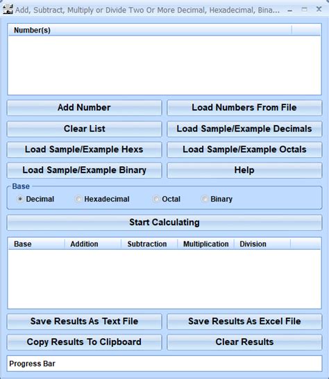 add subtract multiply or divide two or more decimal hexadecimal