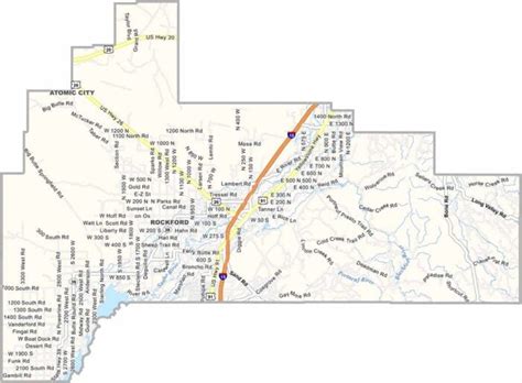 Bingham County Map Idaho Us County Maps