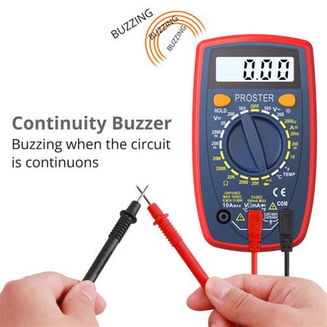 Proster Digital Multimeter Ac Dc Voltmeter Ammeter Ohm Circuit Lcd Mul