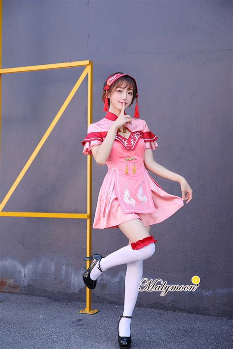 【六理コラボ】【即日発送】高級チャイナドレス2カラー《ハロウィンコスプレ3点セット》【malymoon マリームーン】【5342