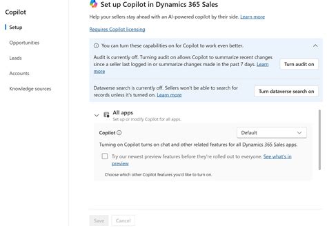 Turn On And Set Up Copilot In Dynamics 365 Sales Microsoft Learn