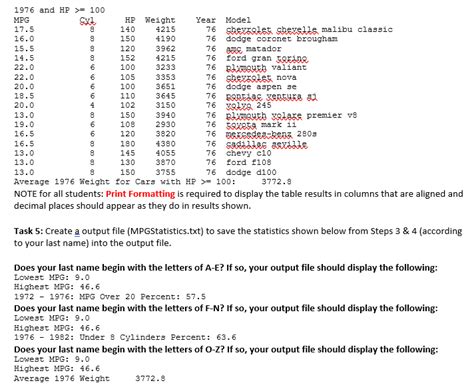 Solved Task Read The Files And Create The Arrays And Chegg