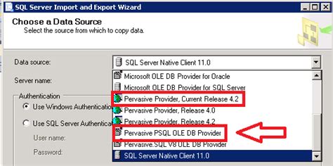 Psql 13 Micrsoft Sql Integration Service And Pervasive Psql Ole Db Provider Elliott Support