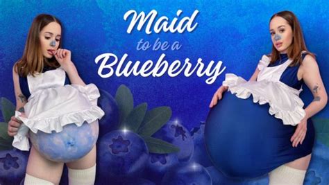 Disc0kitt3n Maid To Be A Blueberry Blueberry Belly Inflation Manyvids