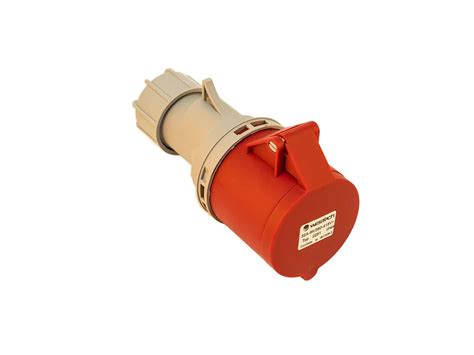 Cee Socket 32a 380400v 5 Poles 6h Ip44 Redgrey 179