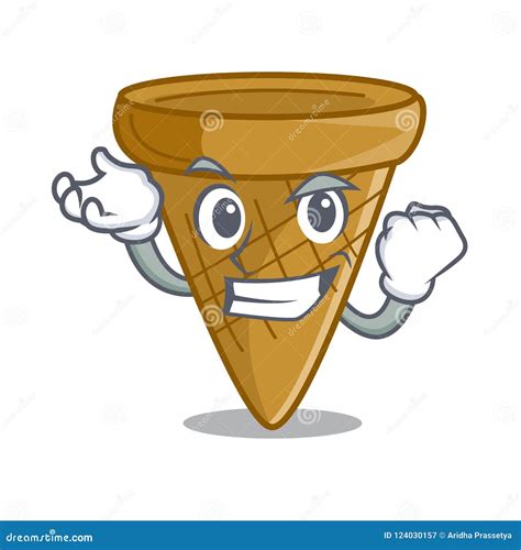 Successful Cartoon Ice Cream Wafer Cone Stock Vector Illustration Of