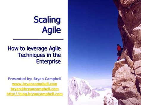 PPT Scaling Agile How To Leverage Agile Techniques In The Enterprise PowerPoint Presentation