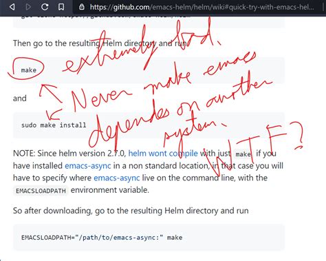 emacs helm doc problem