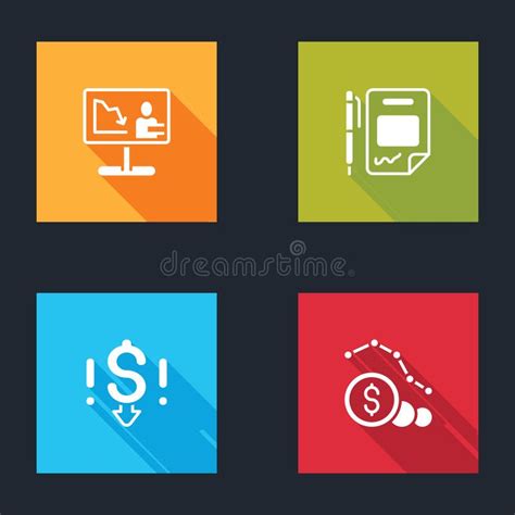 Set Global Economic Crisis News Contract Money And Pen Dollar Rate