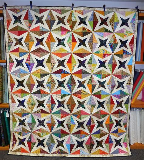 Stars And Diamonds Geometric Quilt Pattern Conversion