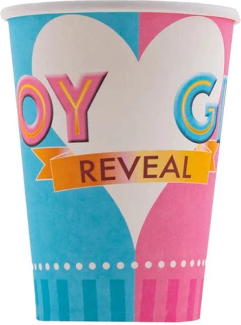 Gender Reveal Bekers 8x Gender Reveal Versiering Babyshower