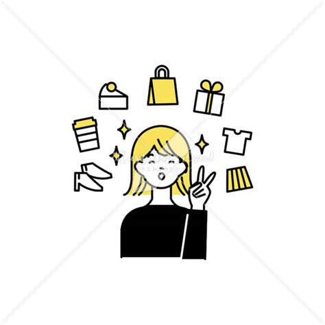手書きイラスト無料｜手書き 傘をさす女性 イラストダウンロード