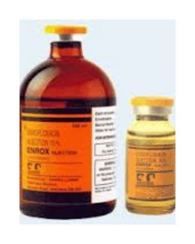 Enrox Enrofloxacin 10 Injection Packaging Type Bottle Packaging