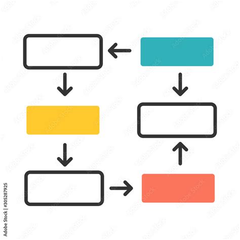 Connection Diagram Color Icon Wiring Chart Progress Stages Presentation Process Steps