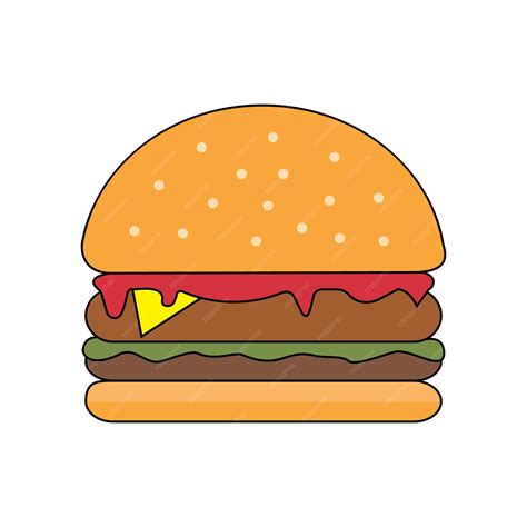 Premium Vector Fast Food Icon Burger Icon Vector Illustration Logo