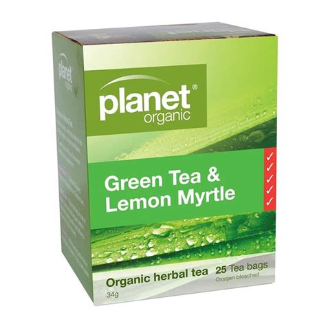 Organic Green Tea And Lemon Myrtle X 25 Tea Bags Pinnacle Health