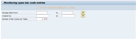 Sbds1 Sap Tcode Displaying Open Bar Codes Transaction Code
