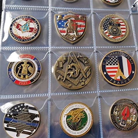 120 Pockets Challenge Coin Display Album Large Military Coin Collection