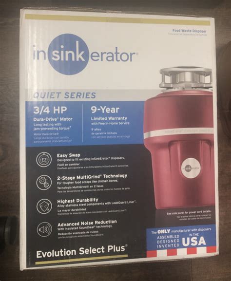 InSinkErator Evolution Select Plus 3 4 HP Continuous Feed Garbage