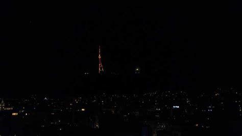 თბილისის სატელევიზიო ანძა ტელეანძა ღამის კადრი Stockfootage