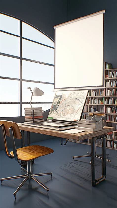 Modern Digital Classroom Concept With Laptops On Desk 3d Rendering