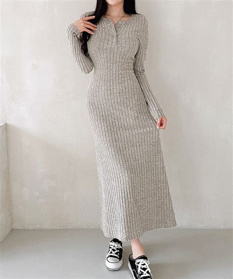 당일배송💕여리섹시핏대박 니티 기모 골지 단추 플레어 맥시 원피스 딱붙는 A라인 섹시 슬림 롱원피스 꾸안꾸 키작녀원피스 슬림핏 기본 베이직 하이넥 모임룩 데이트룩