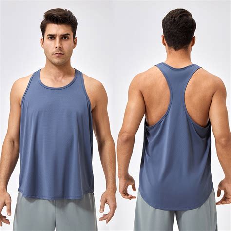 Aueoeo Mens Casual Tank Top Crew Neck Sleeveless Solid Color Shirt