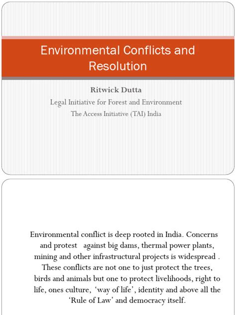 Environmental Conflicts And Resolution Dutta Pdf Social Science Law