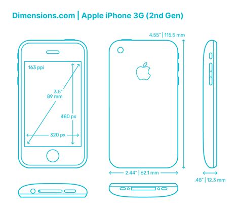 Apple IPhone Pro Th Gen Dimensions Drawings Dimensions