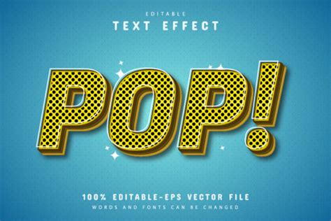 Yellow Pop Style Text Effect Graphic By Aglonemadesign Creative Fabrica