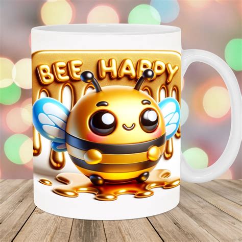 Bee Happy Mug Etsy