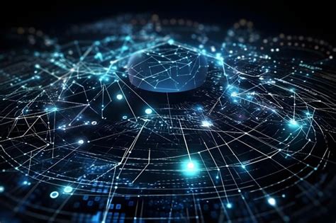 Premium Photo Abstract Blue Digital Background Generative AI