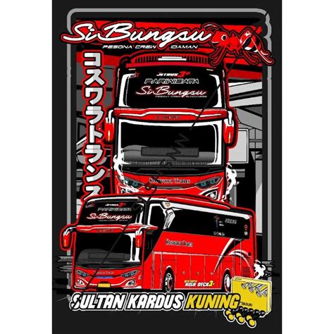 Jual Stiker Bus Mania Bus Artis Sibungsu Sultan Kardus Kuning Cutting