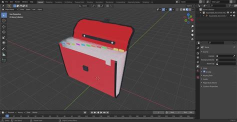 Expandable Document File Folder Red Open 3d Model 29 3ds Blend C4d Fbx Max Ma Lxo Obj