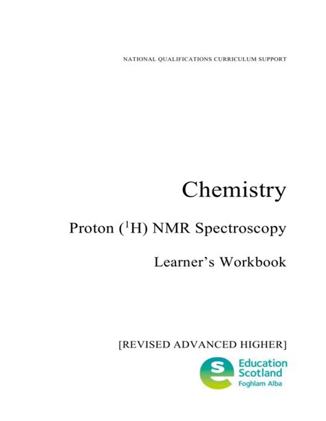 Proton Nmr Spectroscopy Workbook Chemistry Exercises